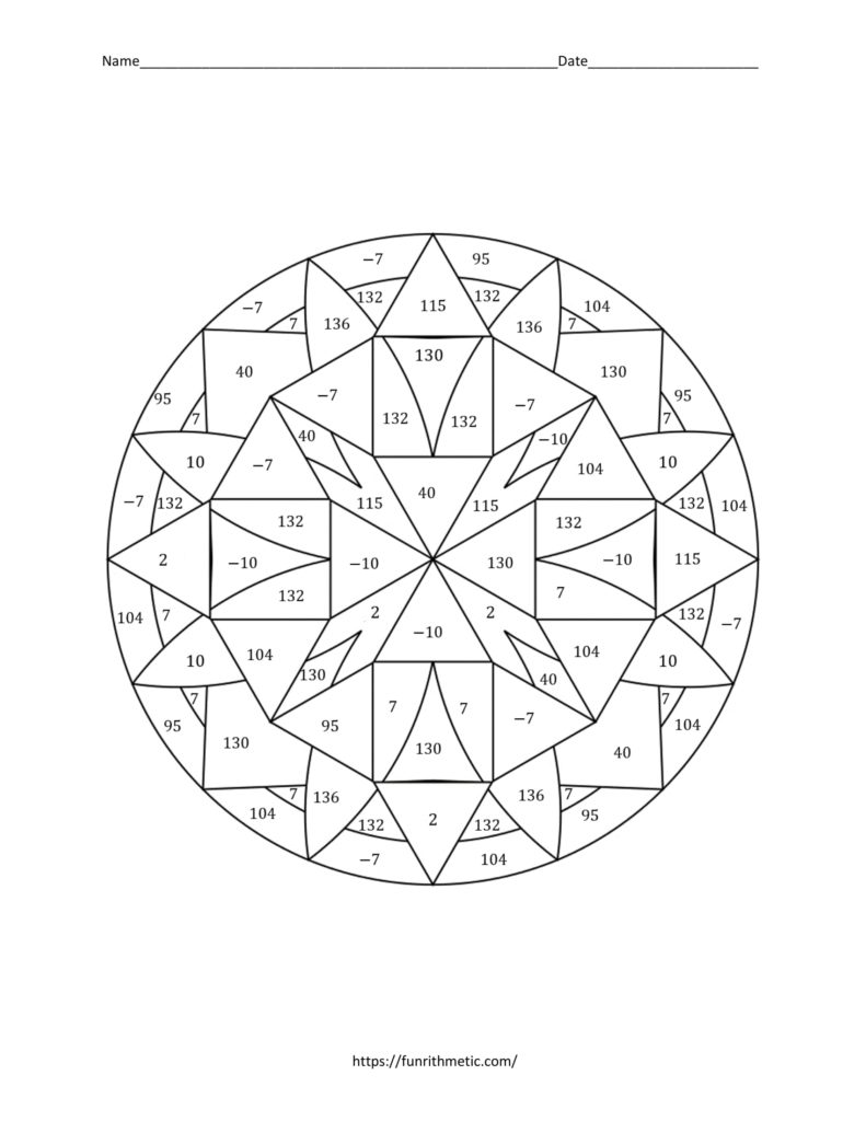 Geometry Skills Color By Number Bundle 2: 10 More Skills | Funrithmetic