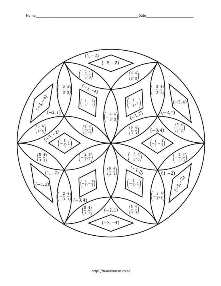 Geometry Skills Color By Number Bundle 2: 10 More Skills | Funrithmetic