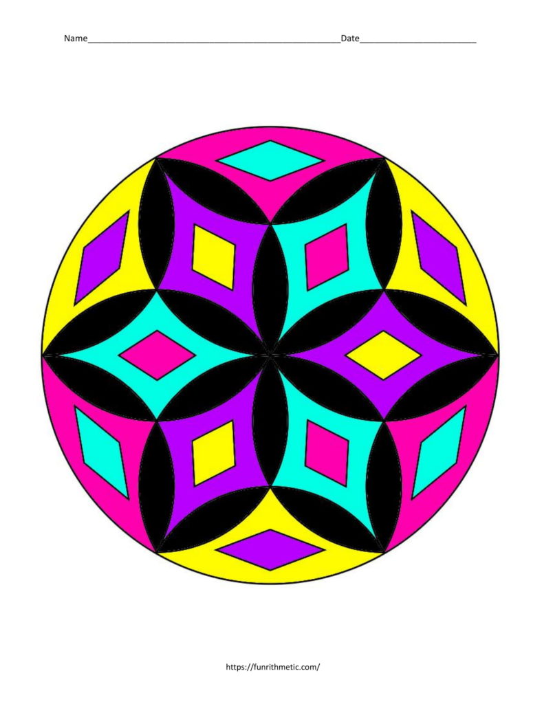 Geometry Skills Color By Number Bundle 2: 10 More Skills | Funrithmetic