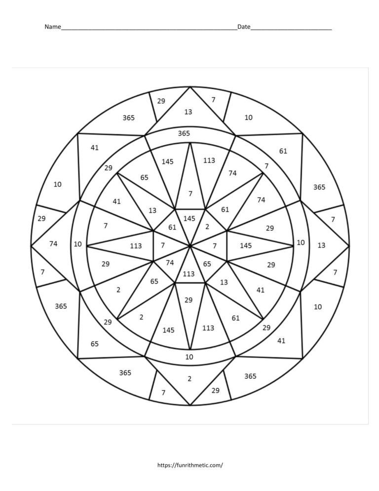 Geometry Skills Color By Number Bundle 2: 10 More Skills | Funrithmetic