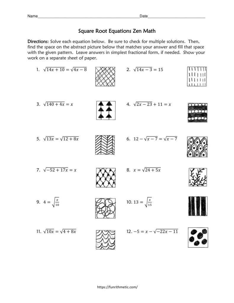 Algebra 2 Zen Math Bundle 1 | Funrithmetic
