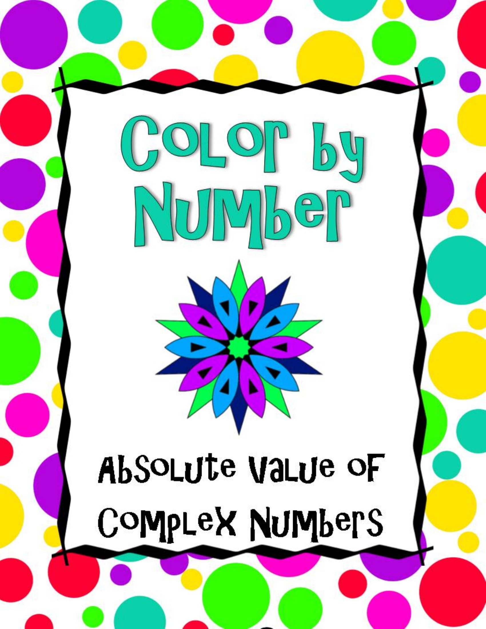 Absolute value of Complex Numbers Color by Number-1 | Funrithmetic