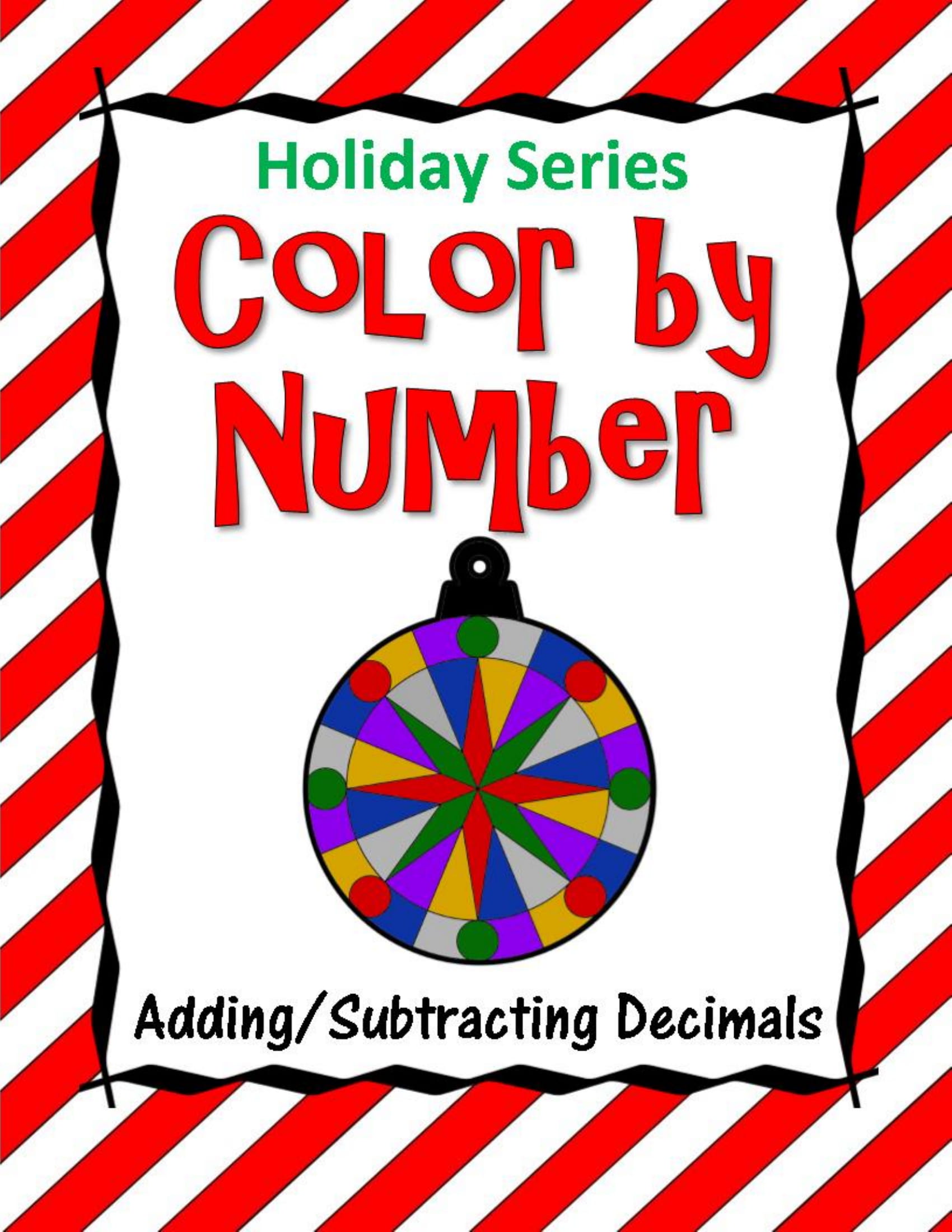 Adding and Subtracting Decimals Holiday Color by Number-1 | Funrithmetic