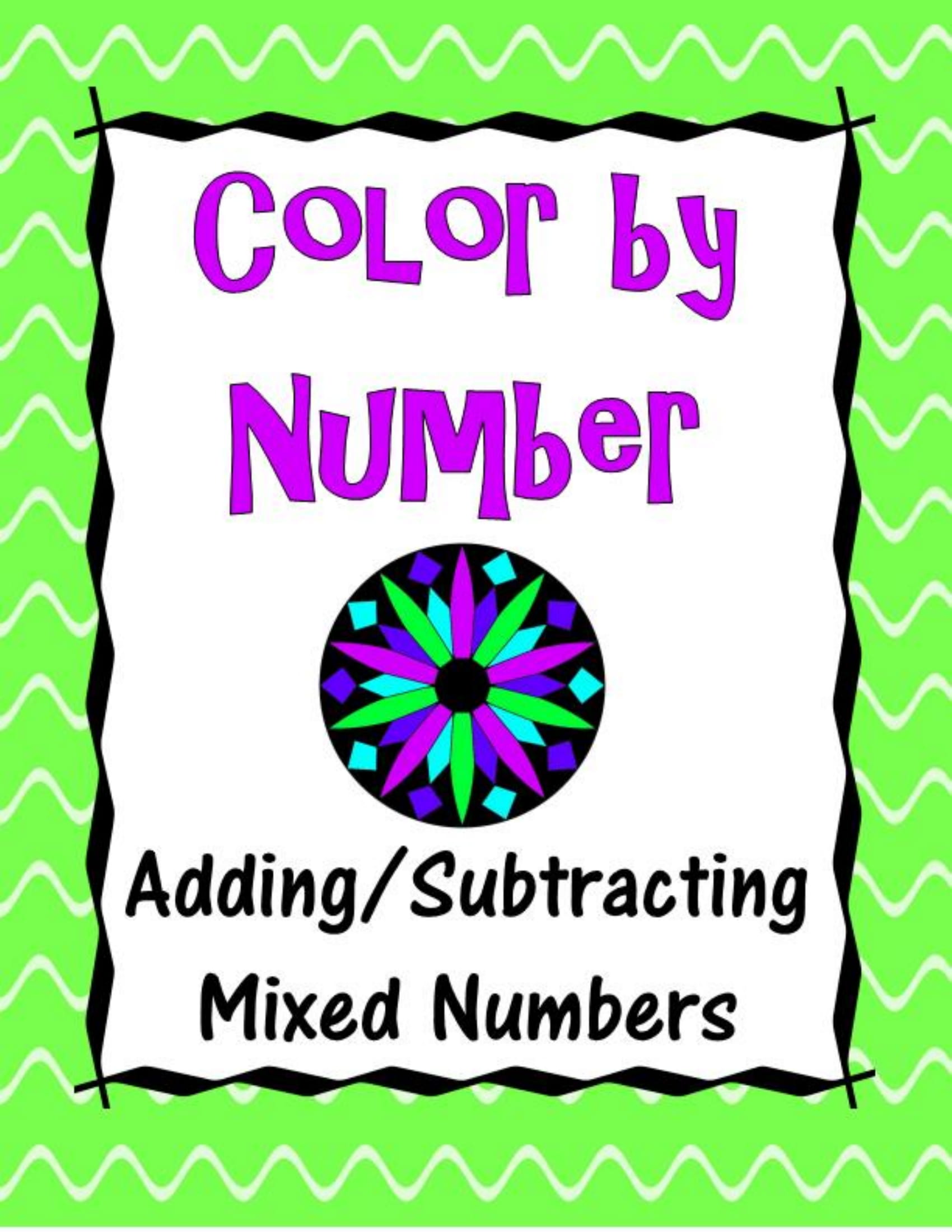 Adding and Subtracting Mixed Numbers Color by Number-1 | Funrithmetic