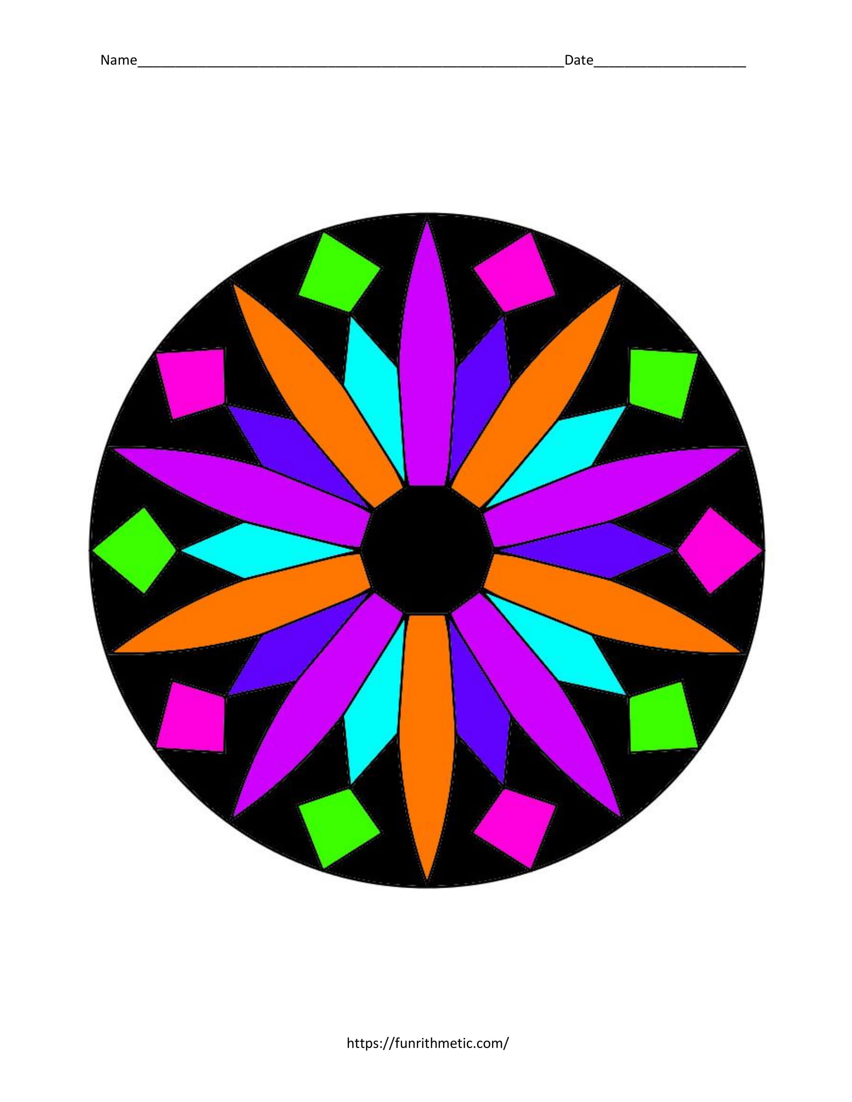 Angles of Polygons Color by Number-7 | Funrithmetic