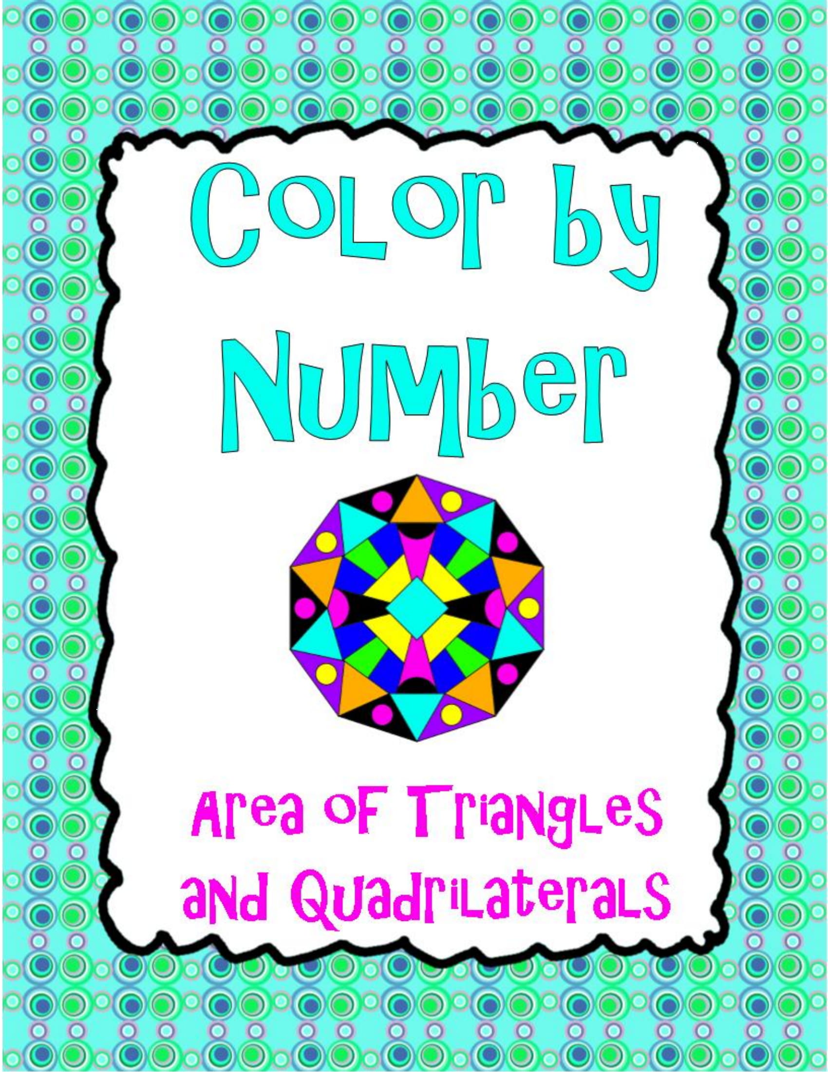 Area of triangles and quadrilaterals Color by Number-1 | Funrithmetic