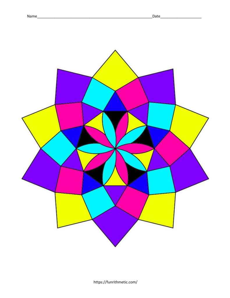Circumference and Area of Circles Color by Number | Funrithmetic