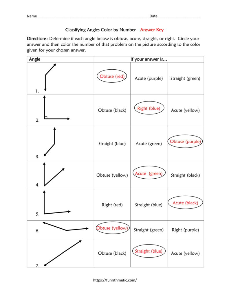 Classifying Angles Color by Number-5 | Funrithmetic