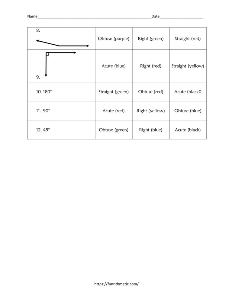 Classifying Angles Color by Number Modified-3 | Funrithmetic