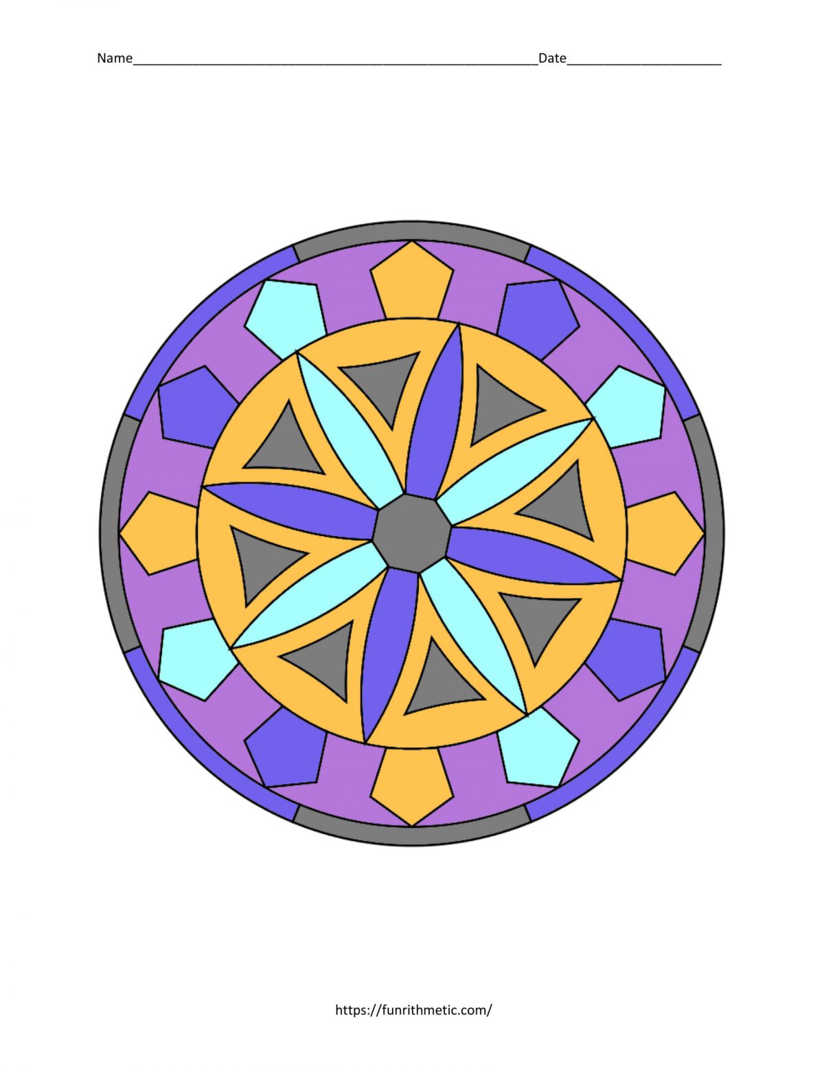 Classifying Quadrilaterals Color by Number-7 | Funrithmetic