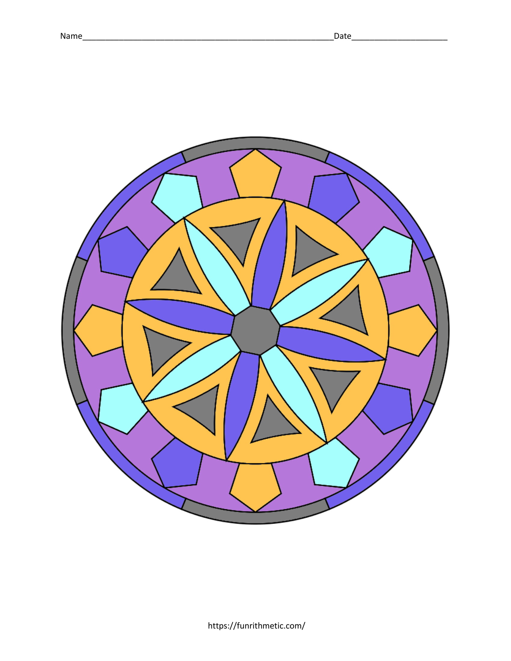 Classifying Quadrilaterals Color by Number-7 | Funrithmetic