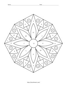 Comparing Fractions Color by Number | Funrithmetic