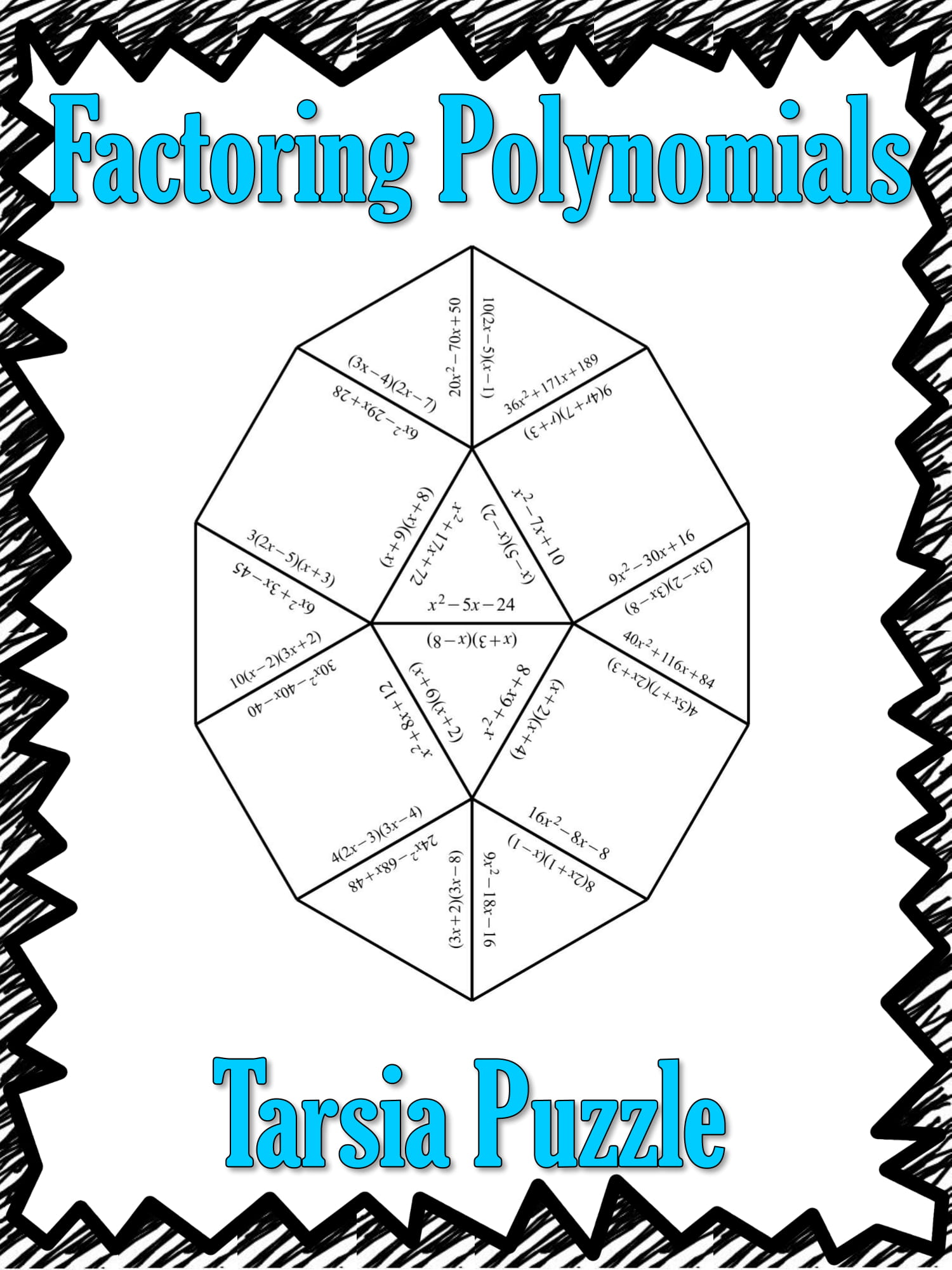 Factoring Polynomials Tarsia-1 | Funrithmetic
