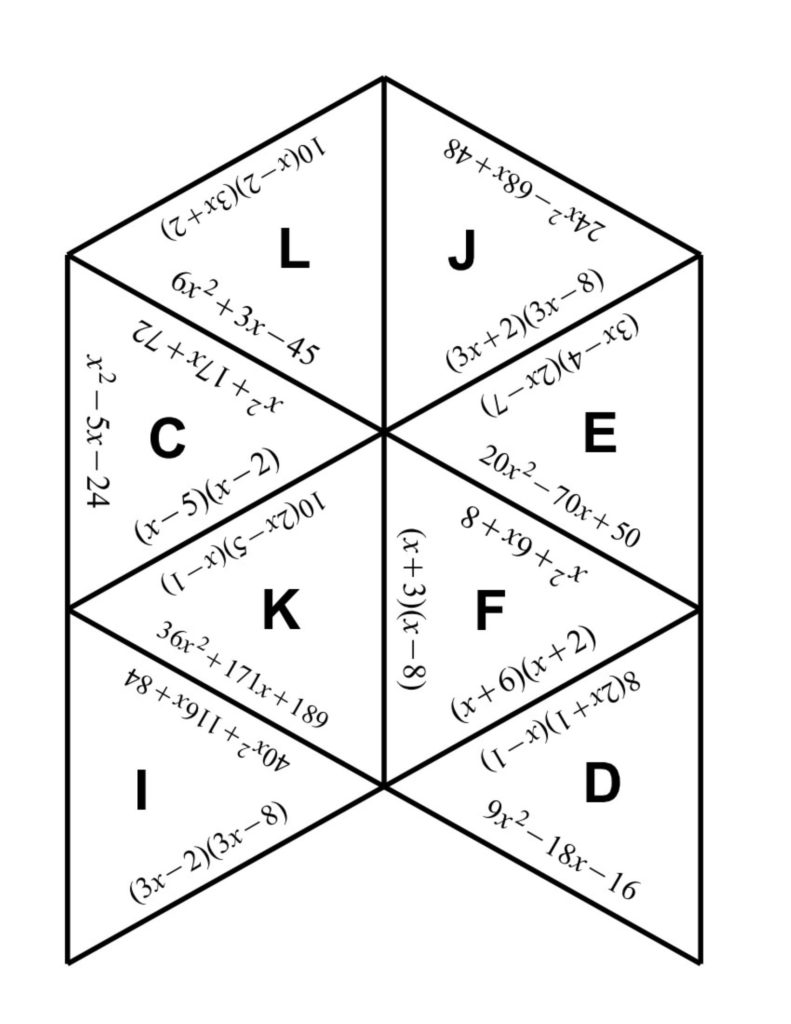 Factoring Polynomials Tarsia-3 | Funrithmetic