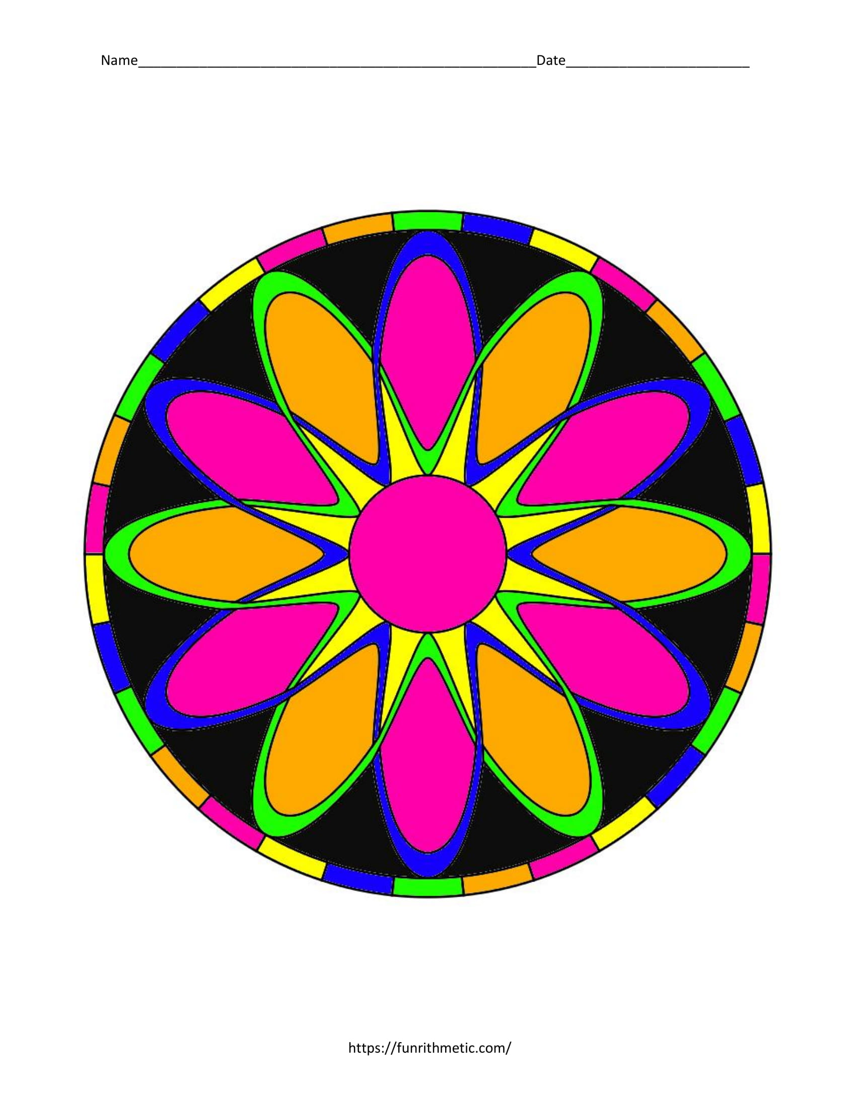 Finding slope and y-intercept color by number-5 | Funrithmetic