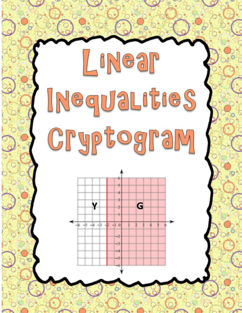 Graphing Linear Inequalities Cryptogram-1 | Funrithmetic