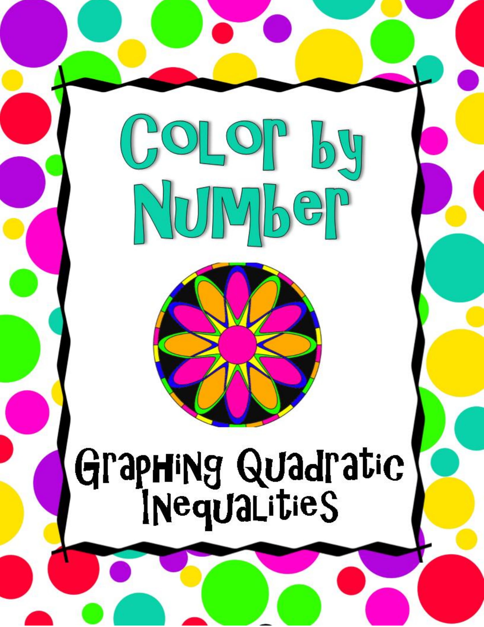 Graphing Quadratic Inequalities Color by Number-1 | Funrithmetic