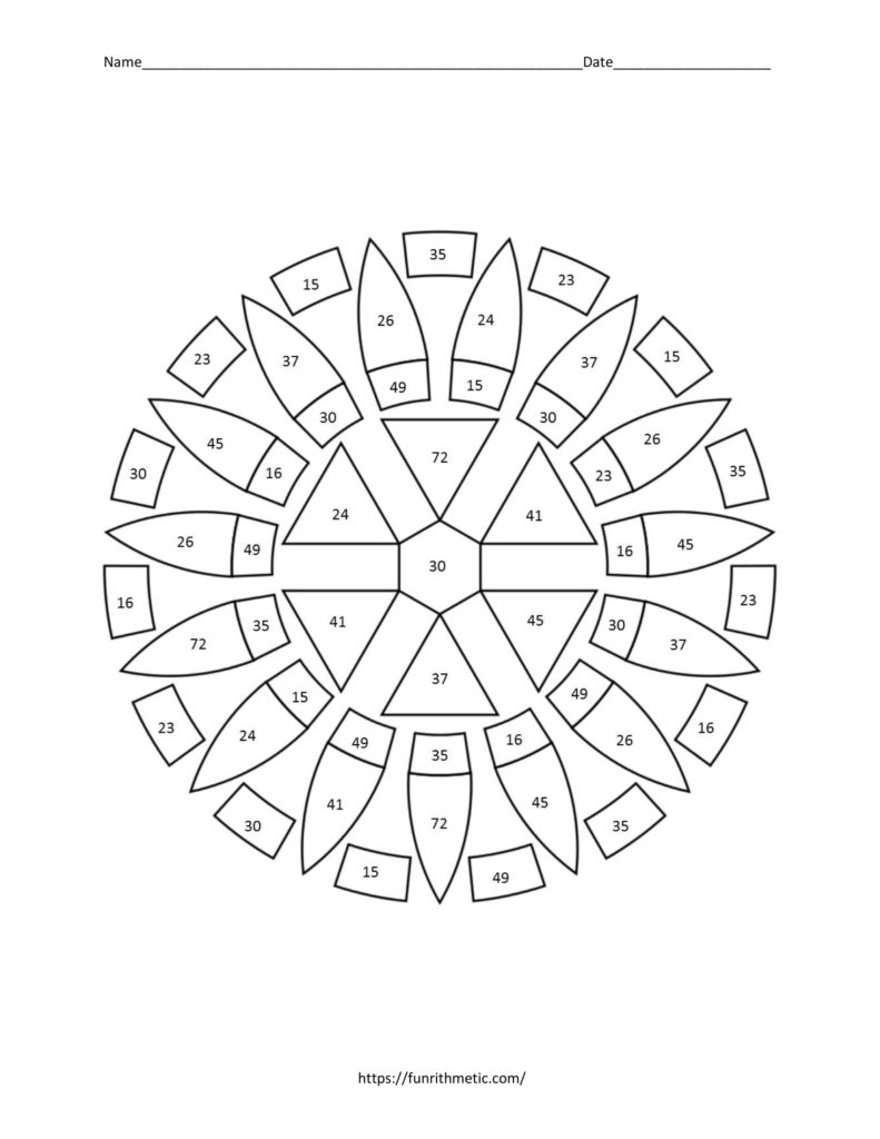 Inverse Trigonometric Ratios Color by Number | Funrithmetic