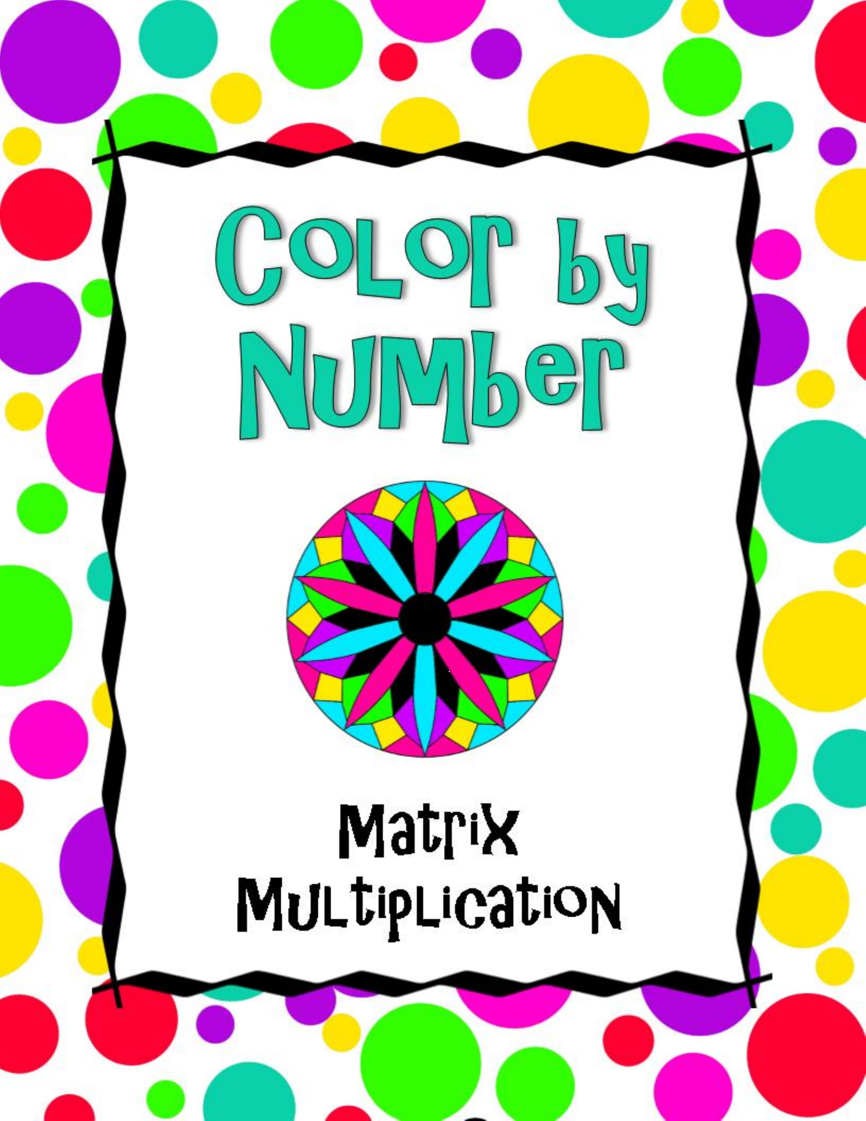 Matrix Multiplication Color by Number-1 | Funrithmetic