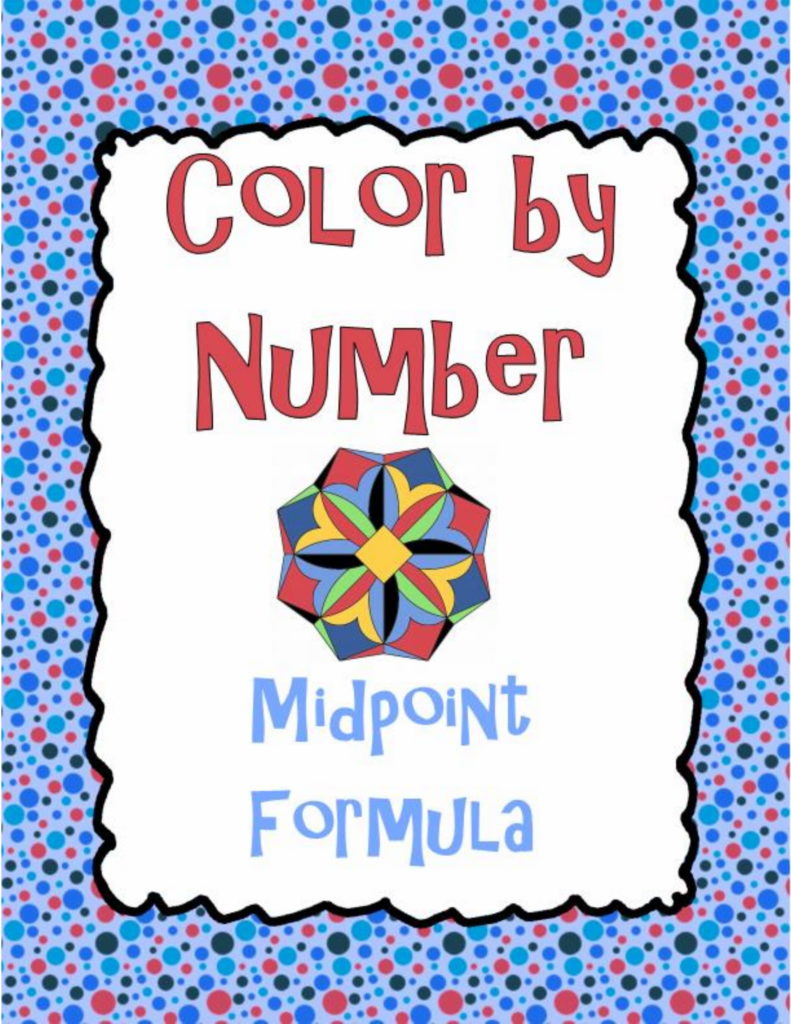 Midpoint Formula Color by Number-1 | Funrithmetic
