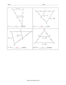 Midsegment of a Triangle Color by Number-6 | Funrithmetic