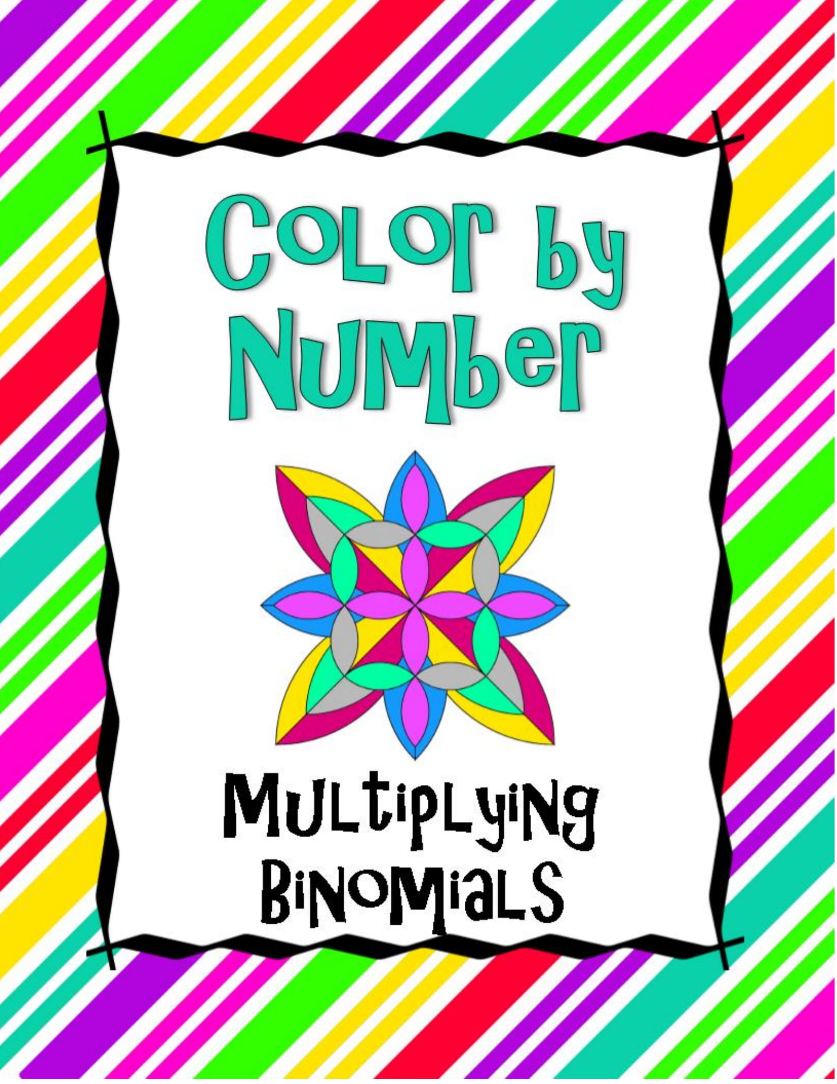 Multiplying Binomials Color by Number-1 | Funrithmetic