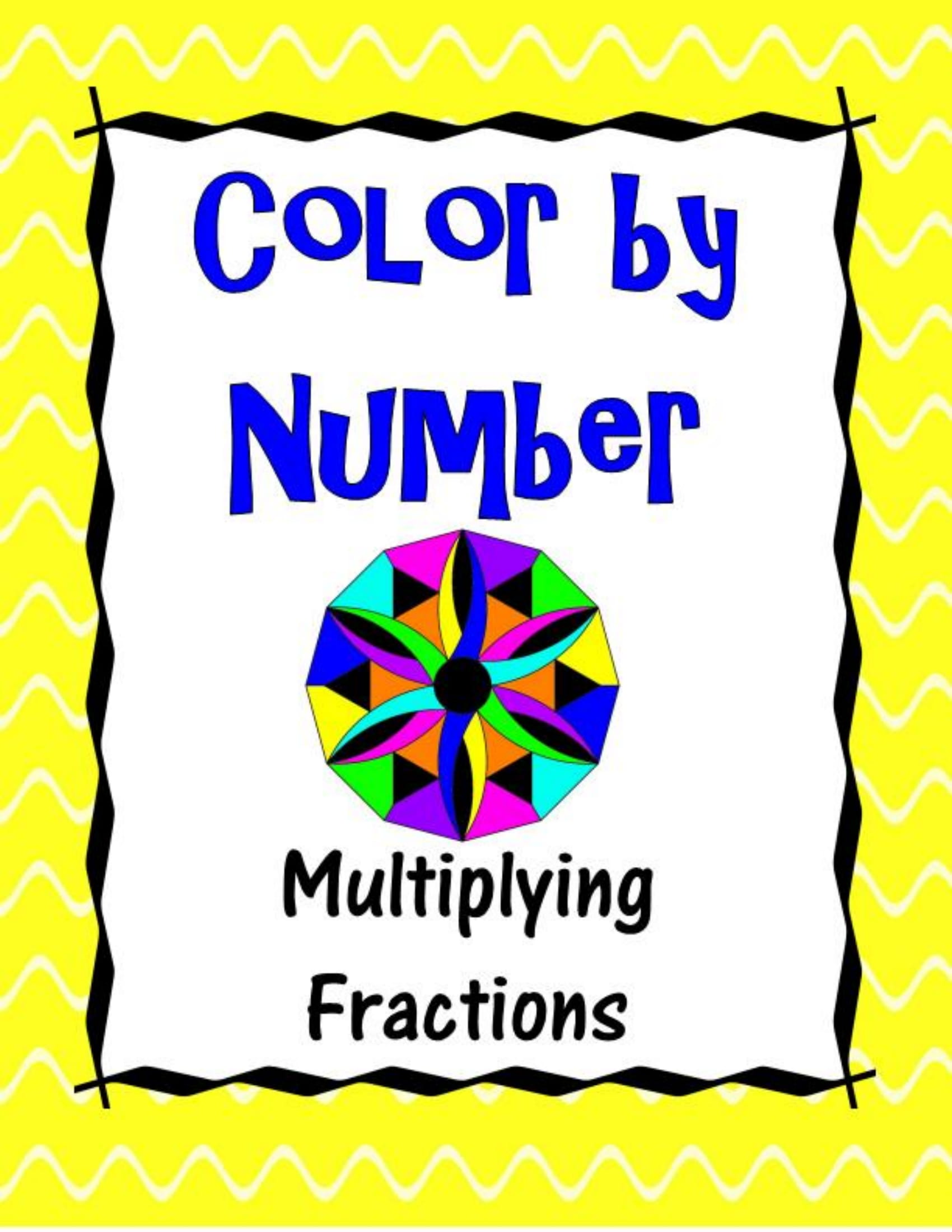Multiplying Fractions Color by Number-1 | Funrithmetic