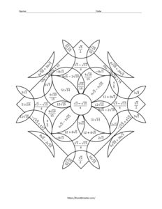 Operations with Radical Expressions Color by Number | Funrithmetic