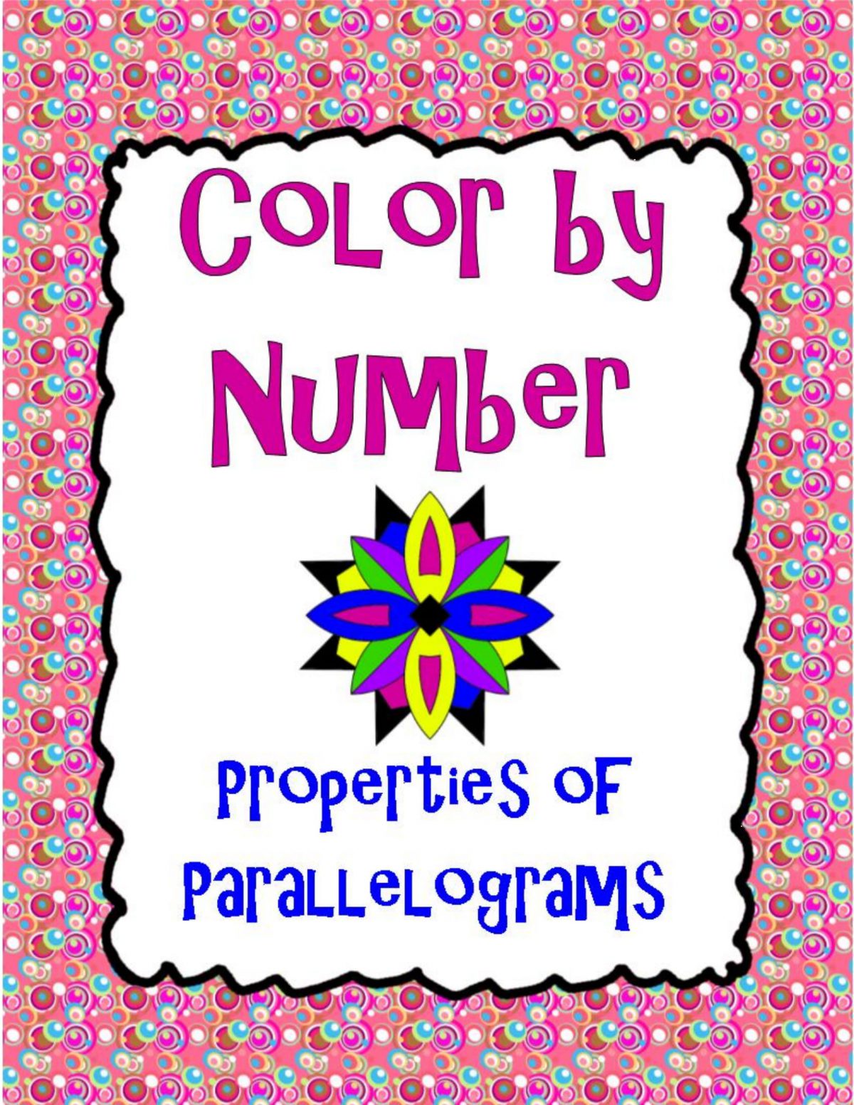 Properties of Parallelograms Color by Number-1 | Funrithmetic