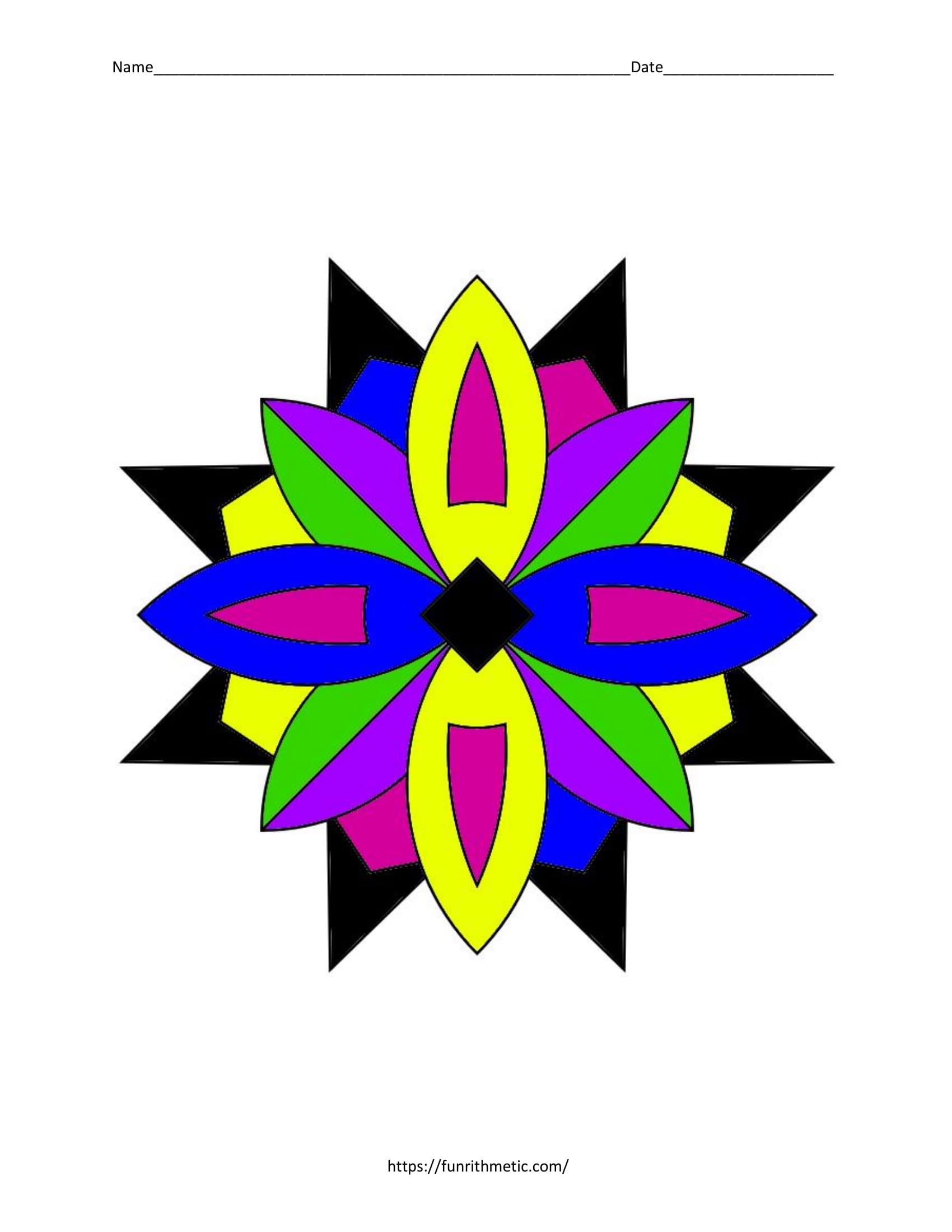 Properties of Parallelograms Color by Number-7 | Funrithmetic