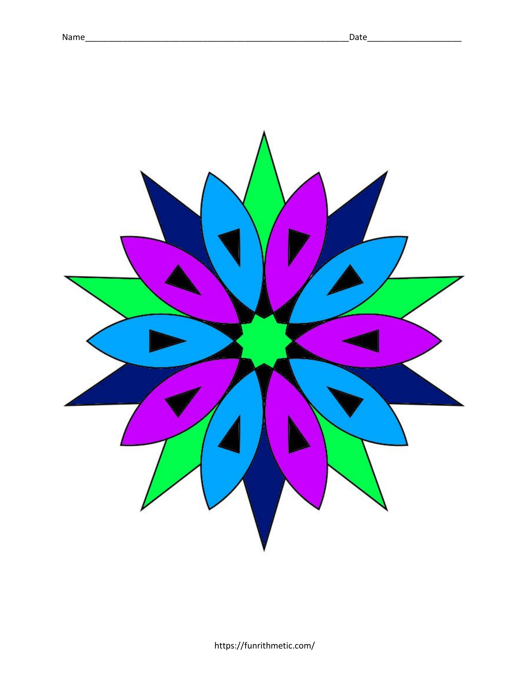 Properties of Trapezoids Color by Number-7 | Funrithmetic