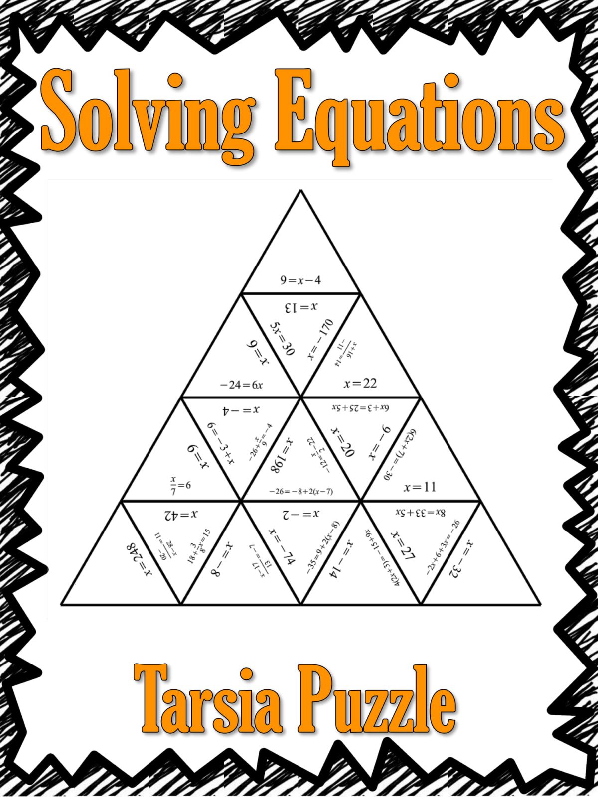 Solving Equations All Types Tarsia-1 | Funrithmetic