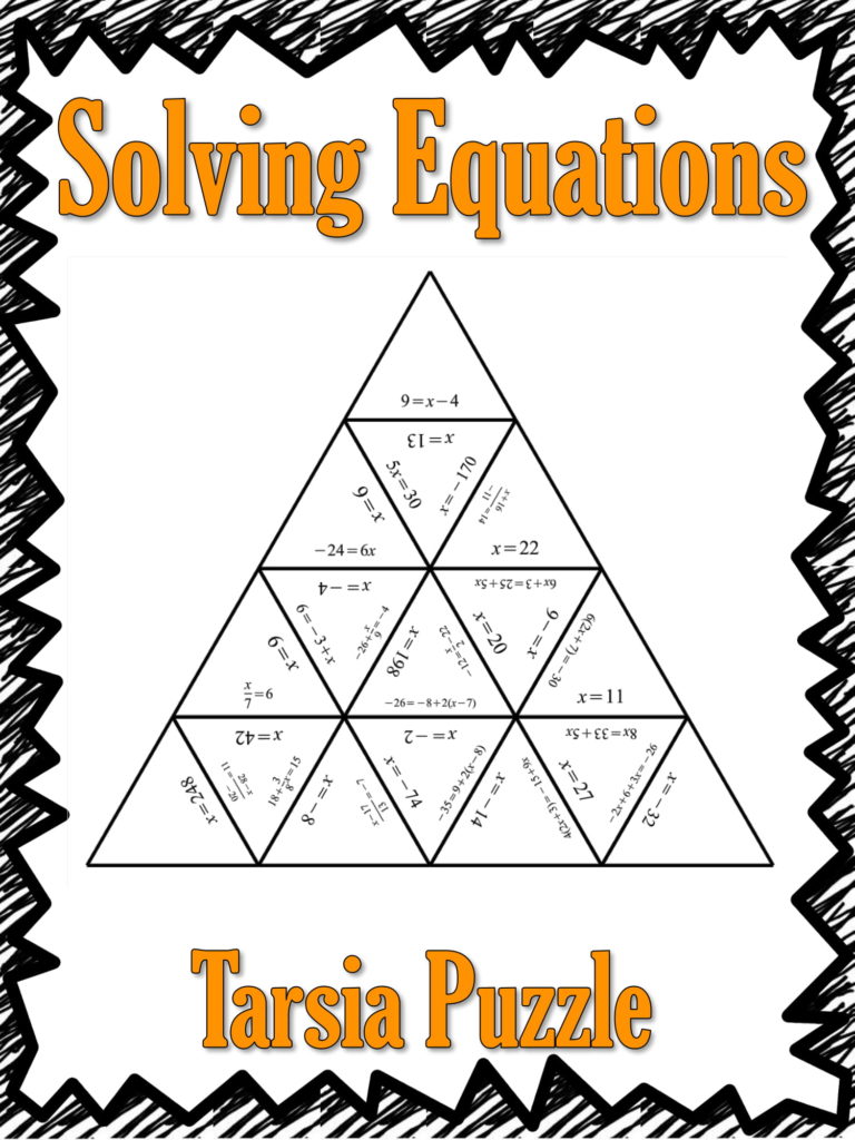 Solving Equations All Types Tarsia-1 | Funrithmetic