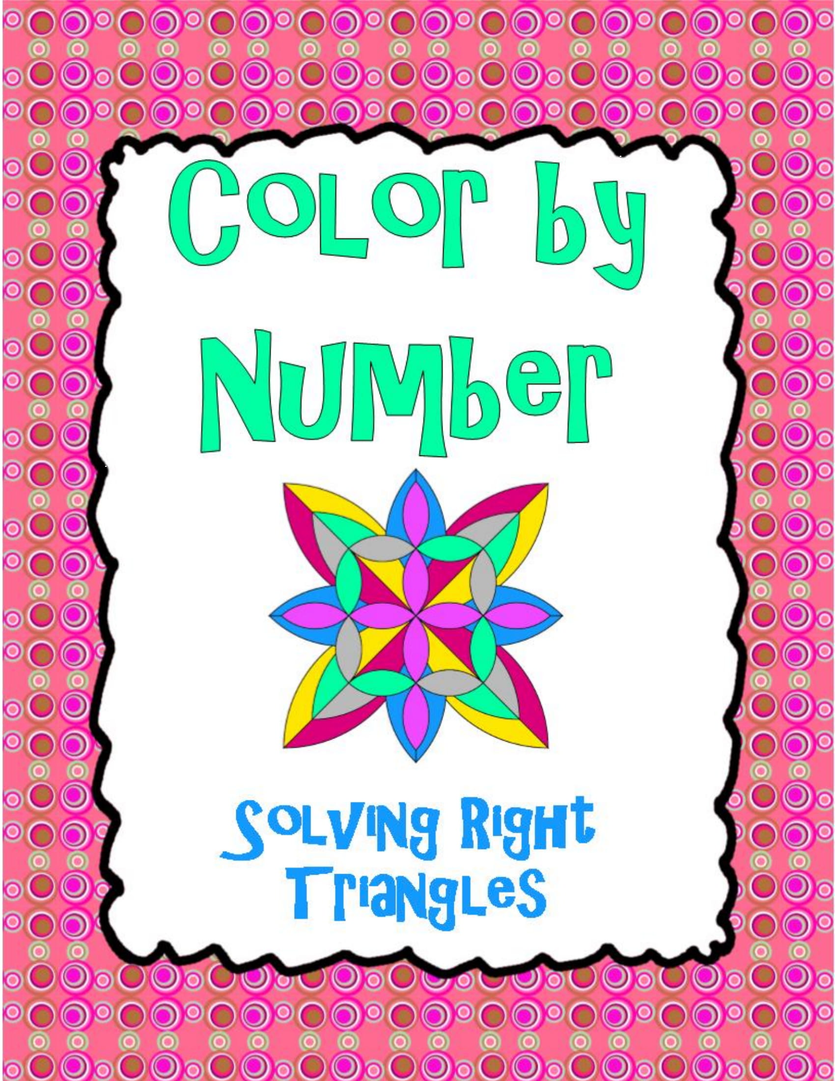 Solving Right Triangles Color by Number-1 | Funrithmetic