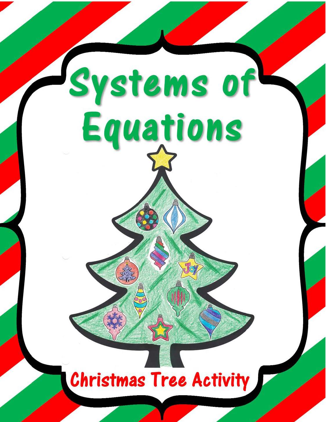 Systems of Equations Christmas Tree Activity_Page_1 | Funrithmetic