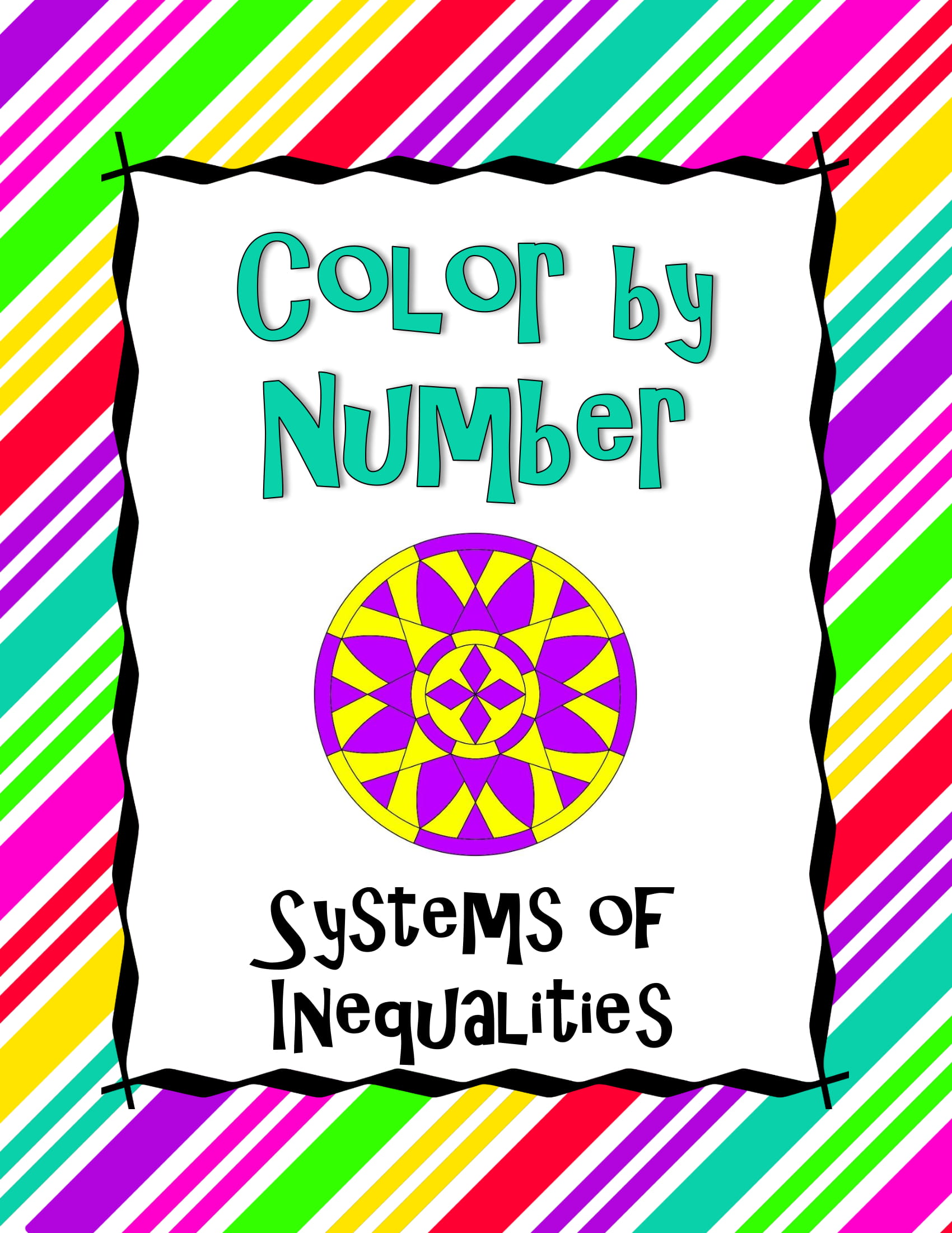 Systems of Inequalities Color by Number-1 | Funrithmetic