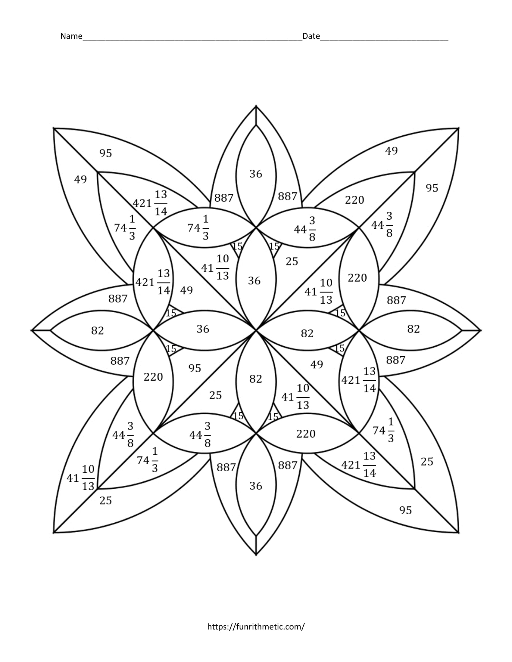 Whole Number Division Color by Number-3 | Funrithmetic