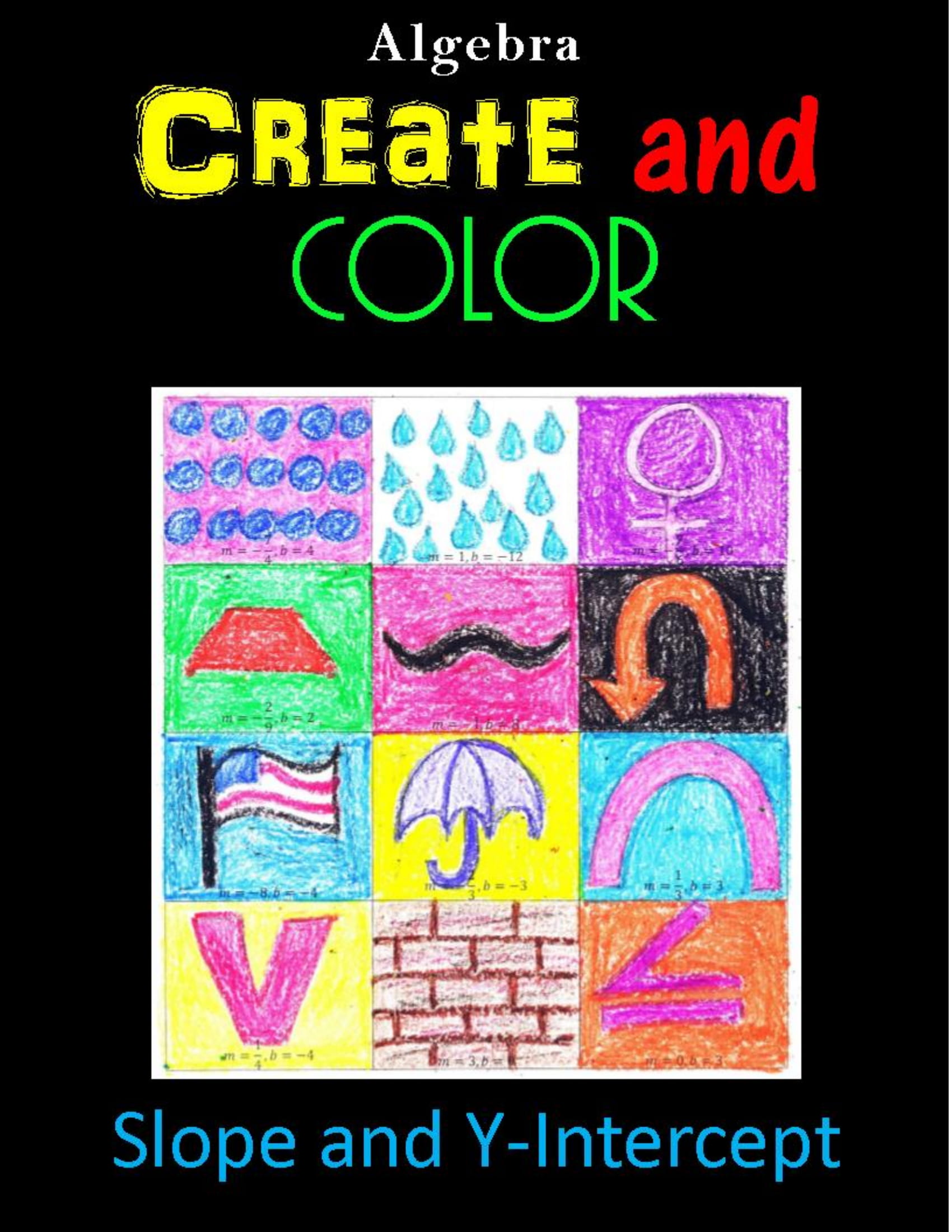 finding slope and y-intercept create and color-1 | Funrithmetic