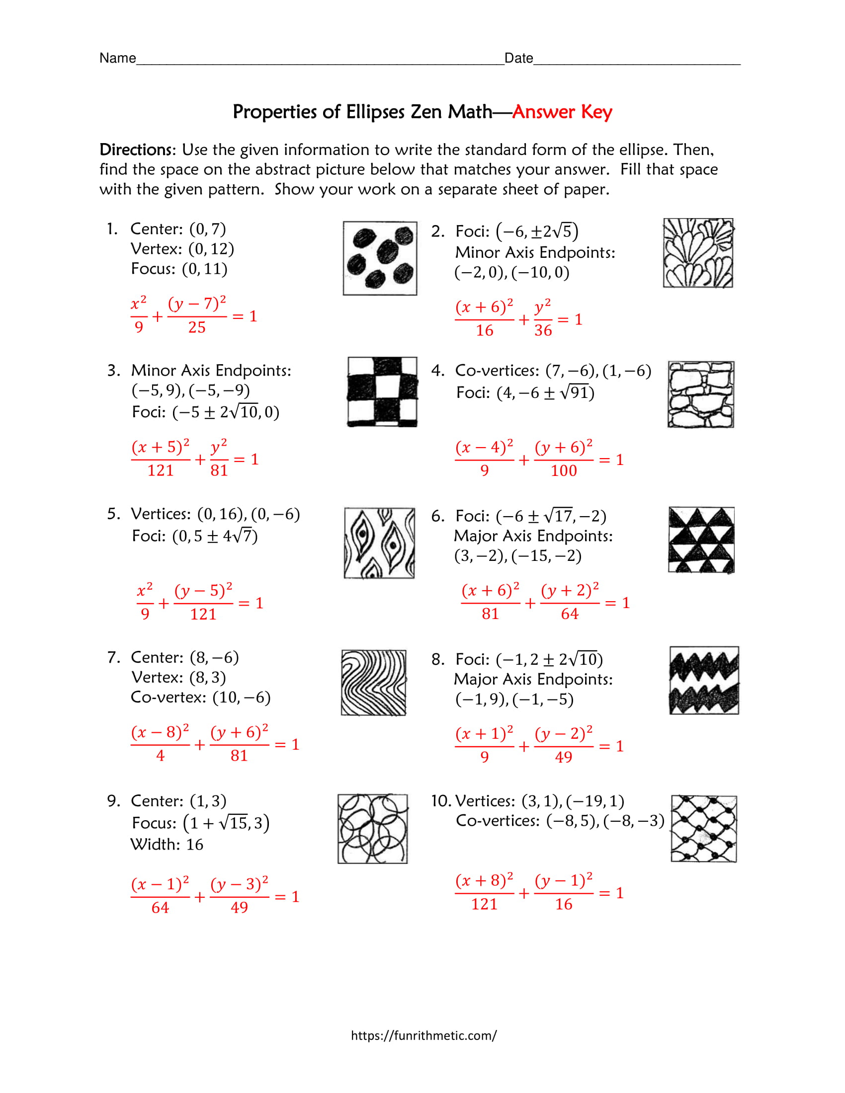 properties of ellipses zen math-4 | Funrithmetic