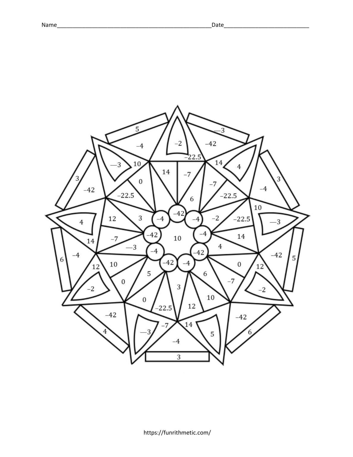 Absolute Value Equations Color by Number | Funrithmetic
