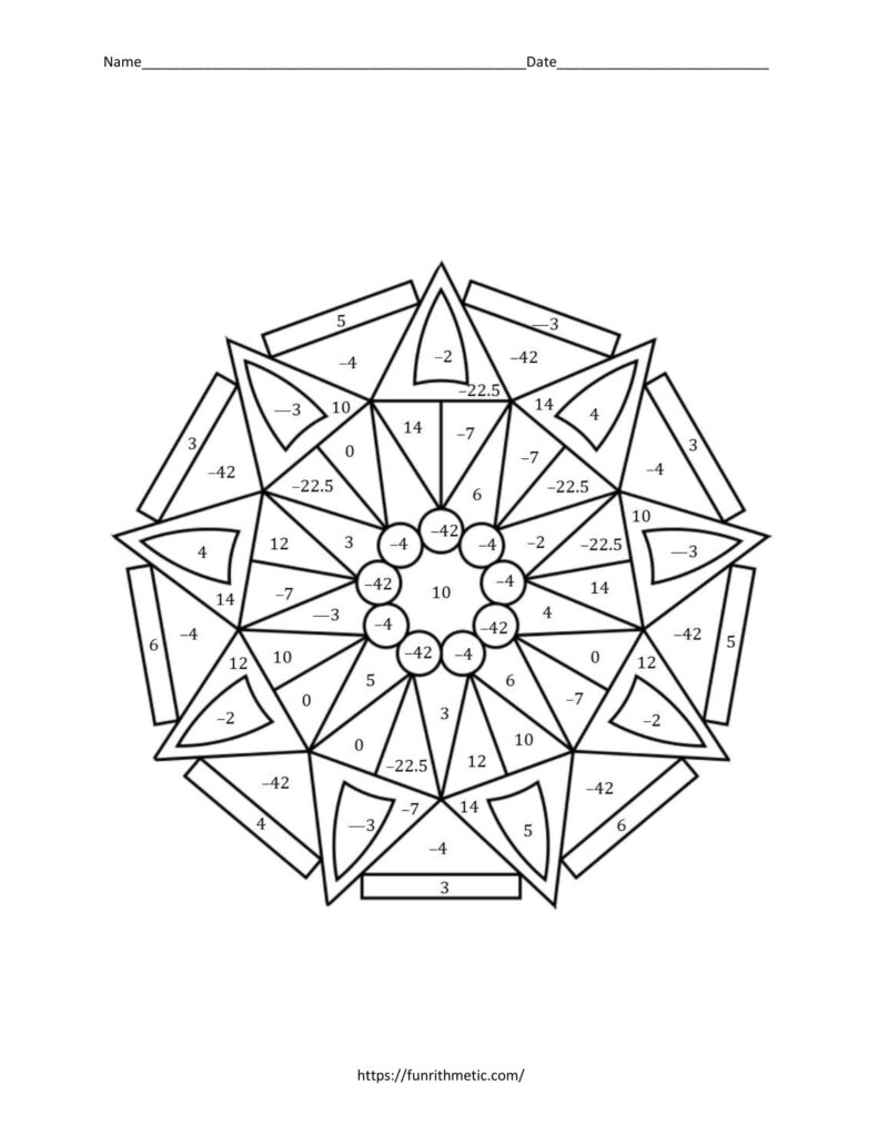 Absolute Value Equations Color by Number | Funrithmetic