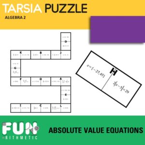 Absolute Value Equations Tarsia Puzzle | Funrithmetic