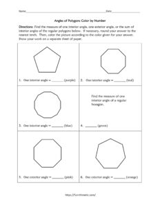 Angles of Polygons Color by Number | Funrithmetic