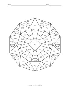 Areas of Triangles and Quadrilaterals Color by Number | Funrithmetic