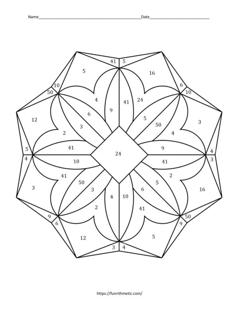 Basic Order of Operations Color by Number | Funrithmetic