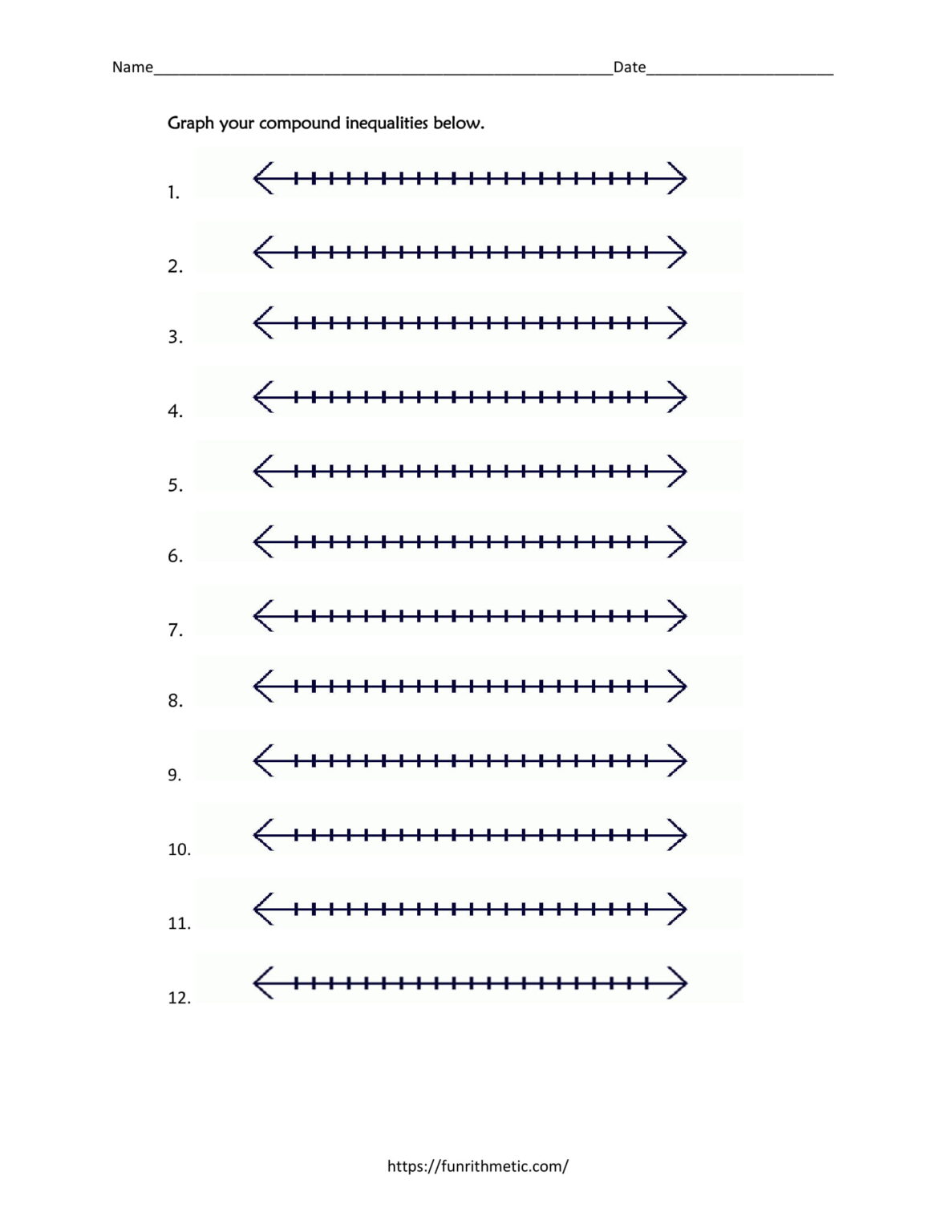 Compound Inequalities Color by Number | Funrithmetic