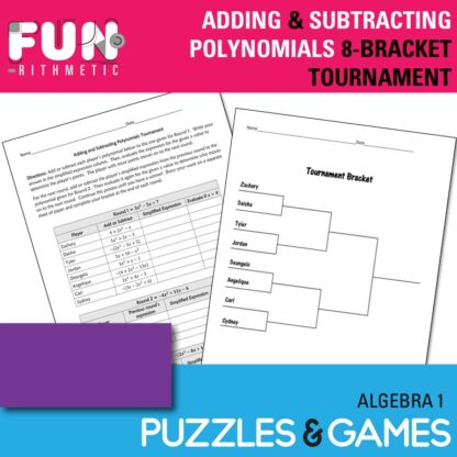 Adding and Subtracting Polynomials Fortune Teller Activity | Funrithmetic