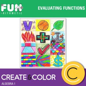 Evaluating Functions Create and Color | Funrithmetic