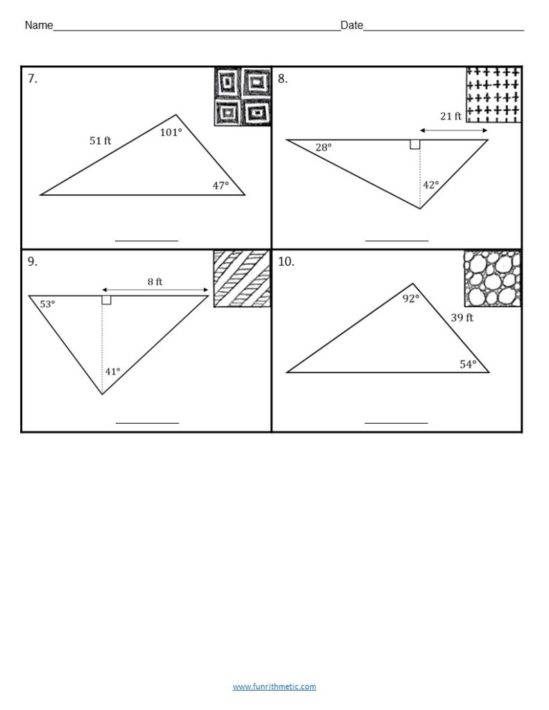 Finding Areas of Triangles Using Trigonometry Zen Math | Funrithmetic