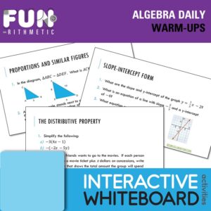 Algebra Daily Warm-Ups | Funrithmetic